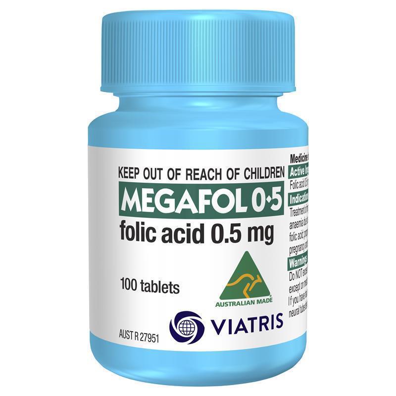Buy Megafol 0.5mg Folic Acid Tablets 100 online at Chemist Warehouse