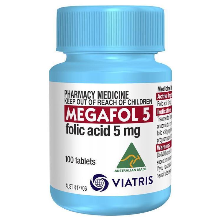 Buy Megafol 5mg Folic Acid Tablets 100 online at Chemist Warehouse