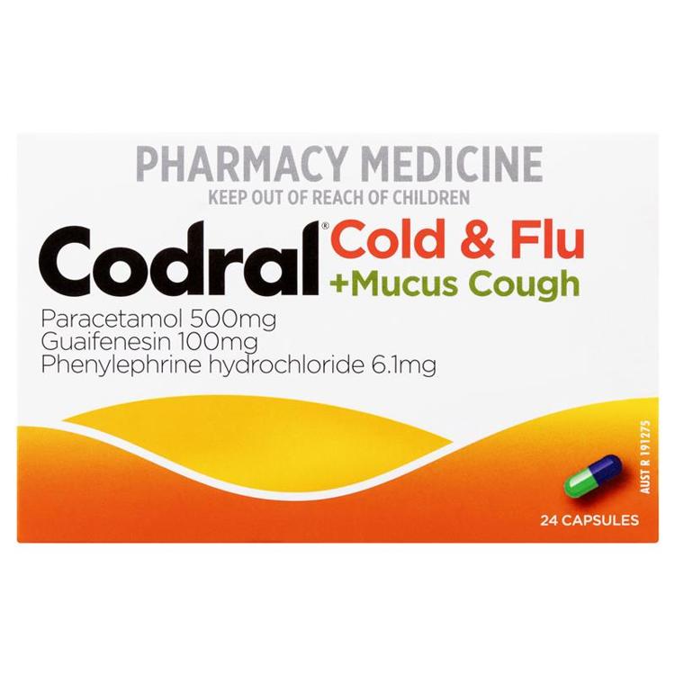 Buy Codral Cold & Flu + Mucus Cough 24 Capsules online at Chemist Warehouse