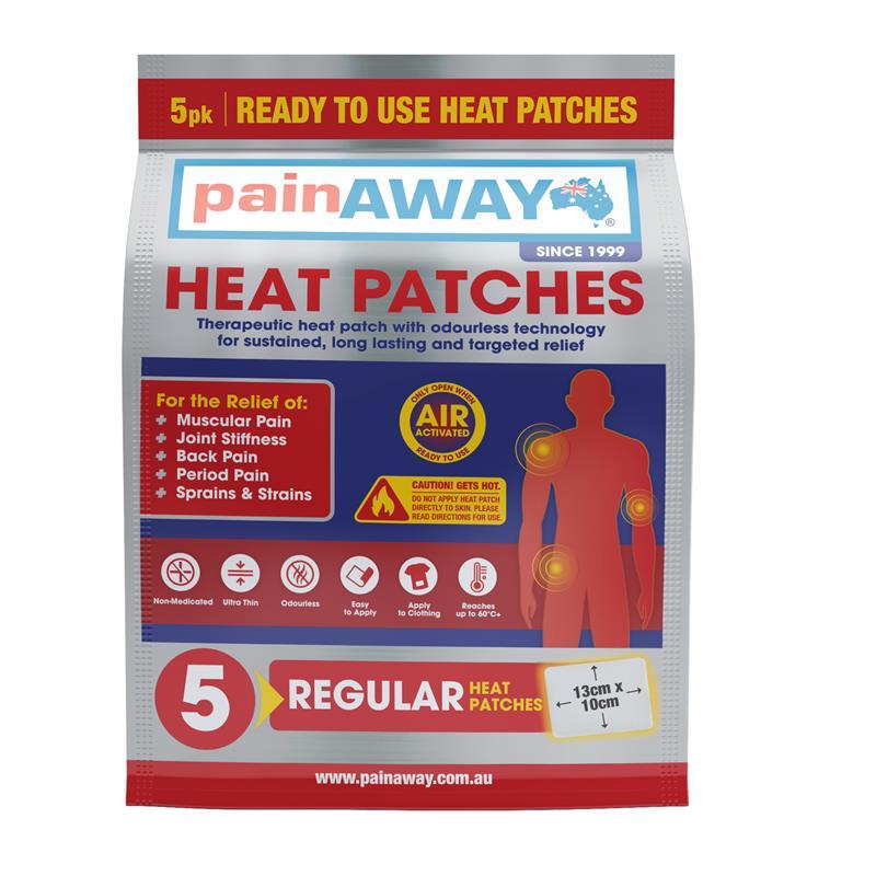 Buy Pain Away Heat Patches Regular 5 Pack online at Chemist Warehouse