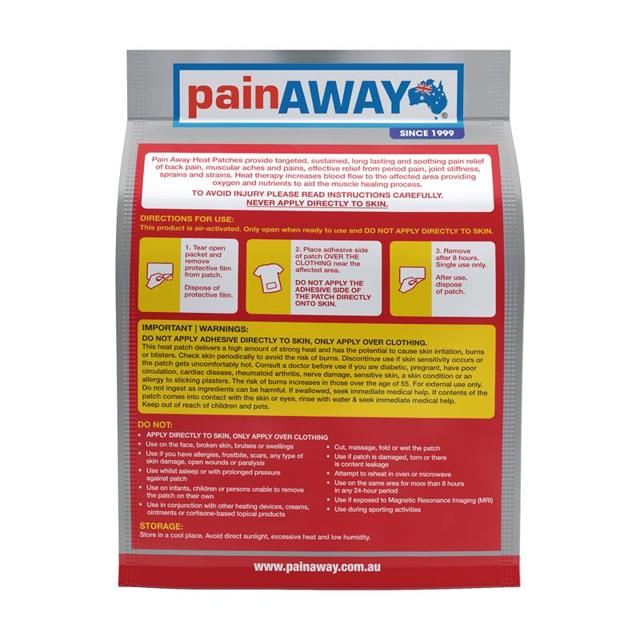 Buy Pain Away Heat Patches Regular 5 Pack online at Chemist Warehouse