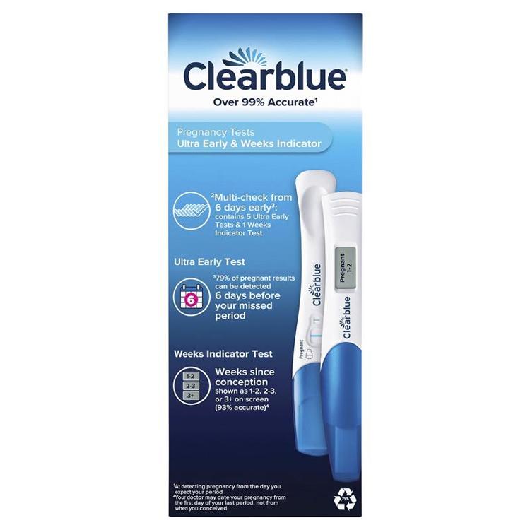 Buy Clearblue Pregnancy Test Multi Check Early, 6 Tests online at ...