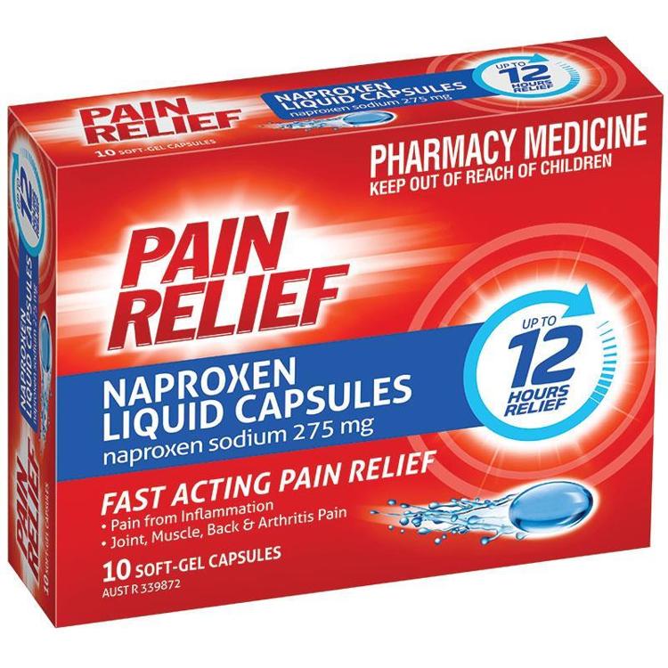 Buy Pain Relief Naproxen Liquid Capsules 10 Pack online at Chemist ...
