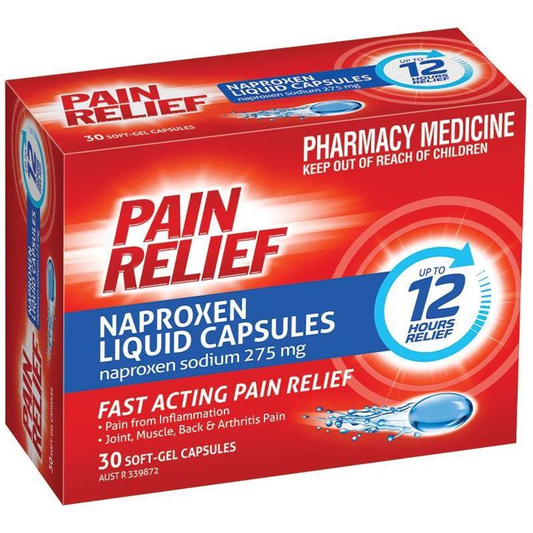 Buy Pain Relief Naproxen Liquid Capsules 30 Pack online at Chemist ...