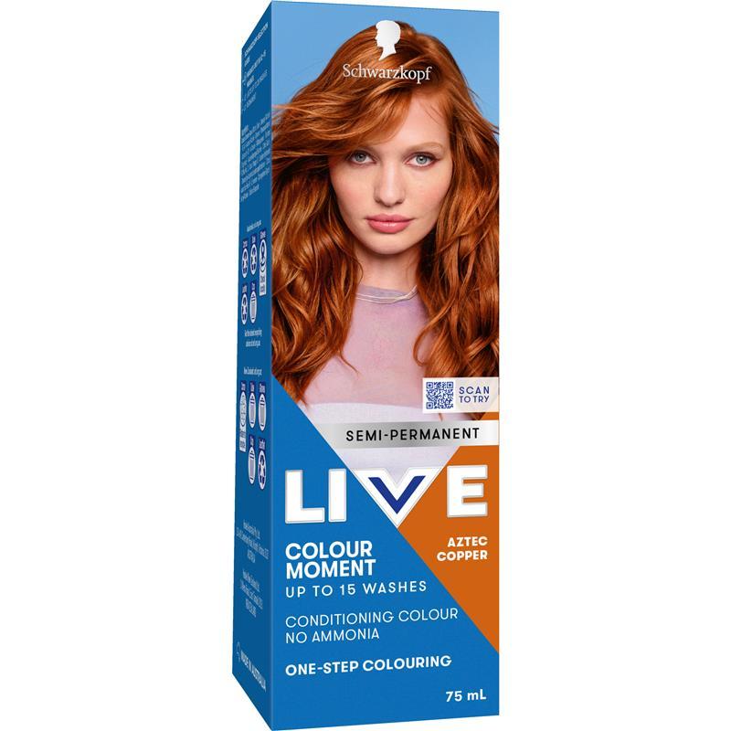 Buy Schwarzkopf LIVE Colour Aztec Copper Semi Permanent 75ml online at ...