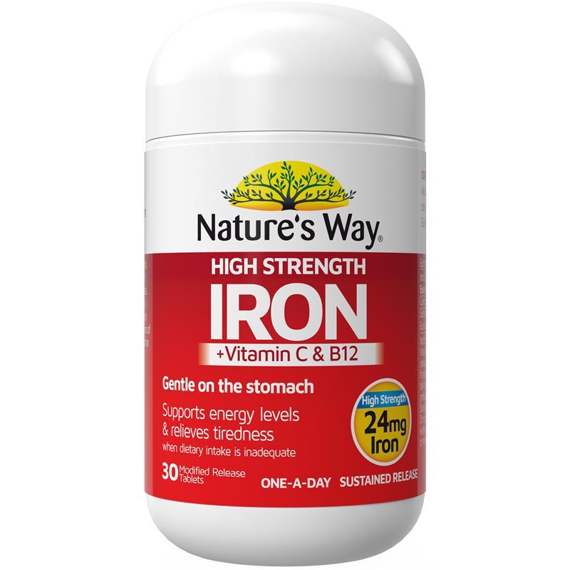 Buy Nature's Way High Strength Iron 30 Tablets online at Chemist Warehouse