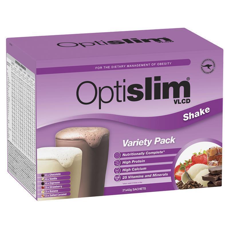 Buy Optislim VLCD Meal Replacement Shake Variety Pack 21x43g Sachets ...