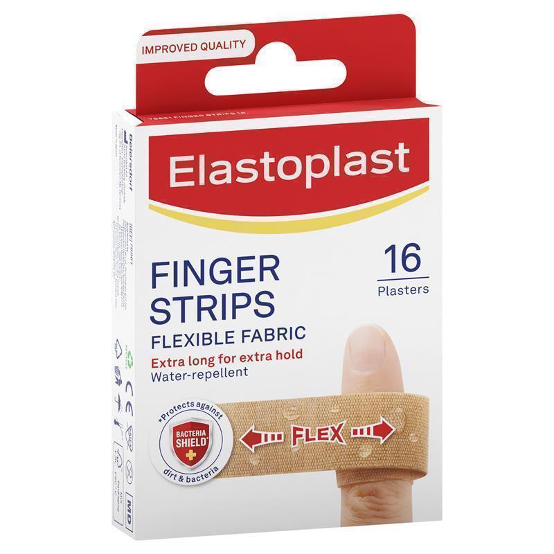 Buy Elastoplast Flexible Fabric Finger Strips 16 Pack online at Chemist ...