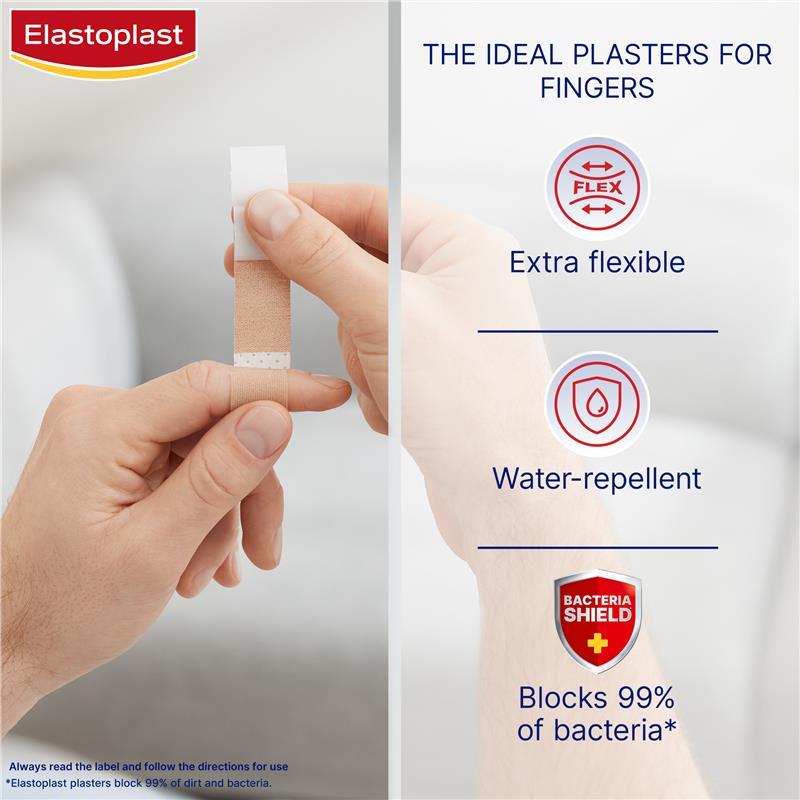 Buy Elastoplast Flexible Fabric Finger Strips 16 Pack online at Chemist ...