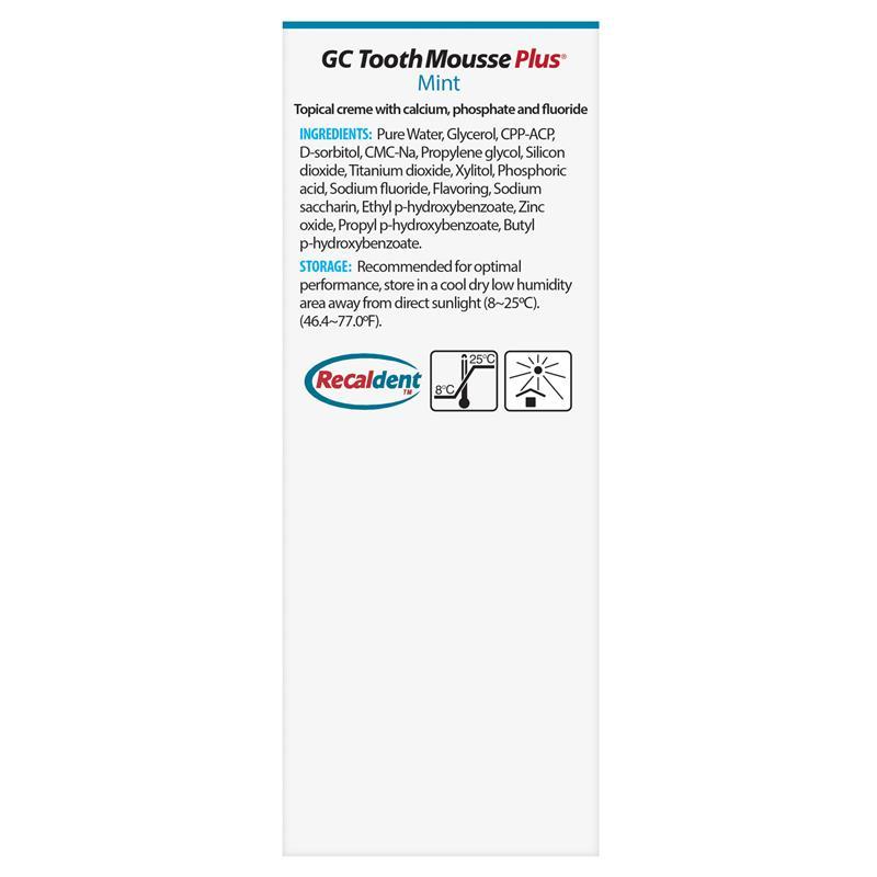 Buy GC Tooth Mousse Plus Mint 40g online at Chemist Warehouse