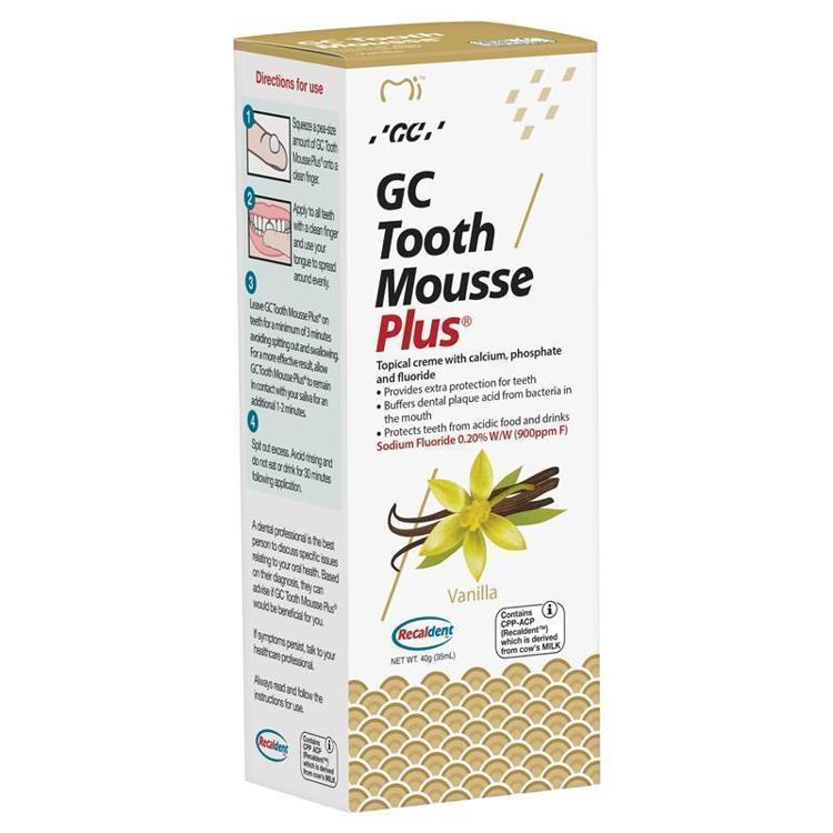 Buy GC Tooth Mousse Plus Vanilla 40g online at Chemist Warehouse