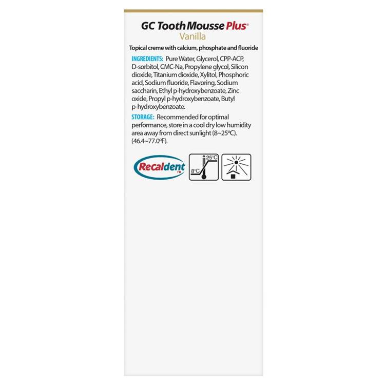 Buy GC Tooth Mousse Plus Vanilla 40g online at Chemist Warehouse
