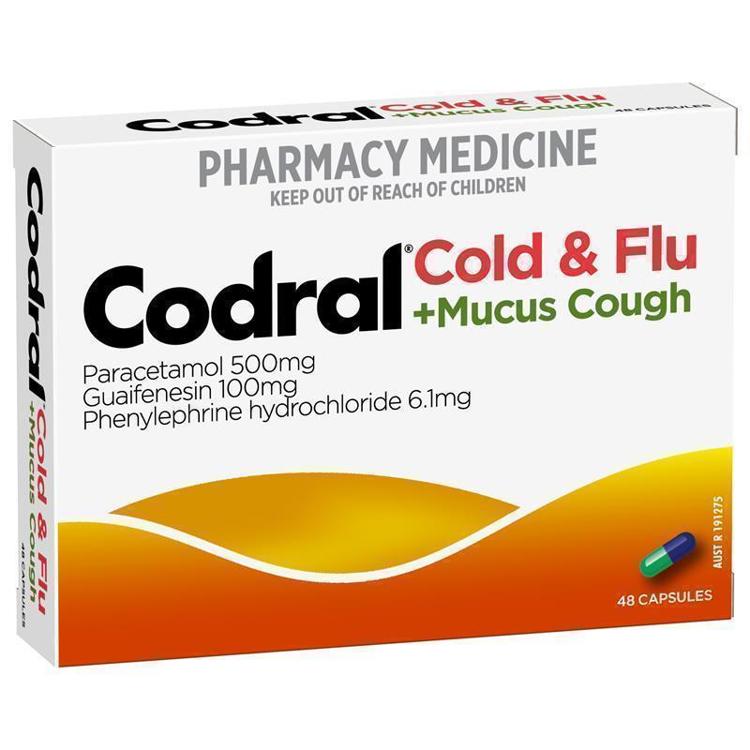 Buy Codral Cold & Flu + Mucus Cough 48 Capsules online at Chemist Warehouse