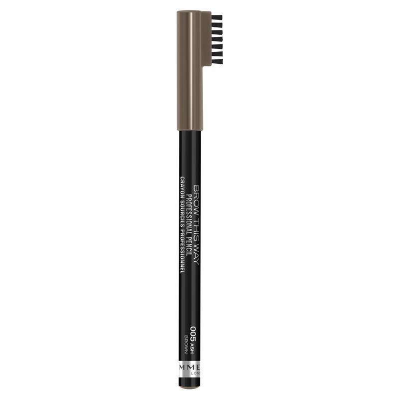 Buy Rimmel Brow This Way Professional Pencil 005 Ash Brown online at ...