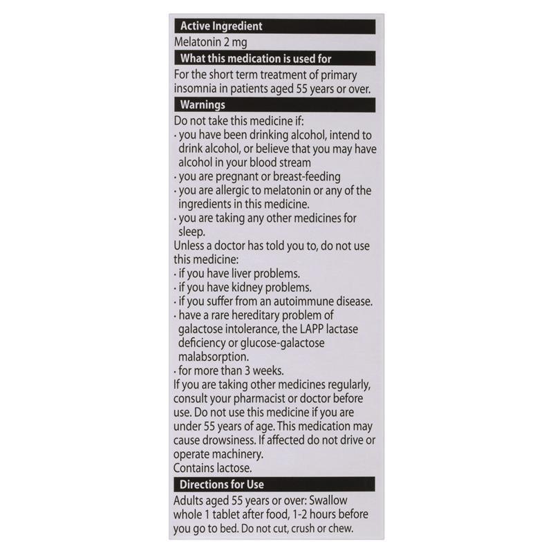 Buy Circadin 2mg Tablets 30 (Aged 55+ only) - Melatonin (S3) online at ...