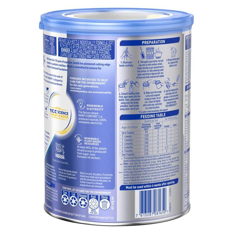 Buy Nestle NAN COMFORT 1 Starter Baby Infant Formula Powder, From Birth ...