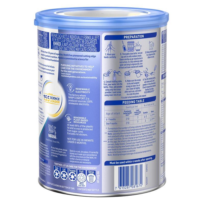 Buy Nestle NAN COMFORT 2 Baby Follow-on Formula Powder, From 6 to 12 ...