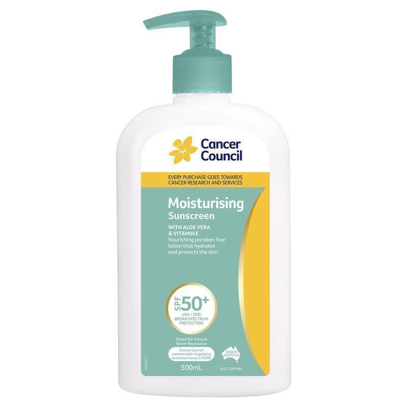 Buy Cancer Council SPF 50+ Moisturising Sunscreen 500ml online at ...