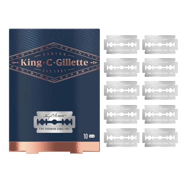 Buy King C Gillette Double Edge Safety Razor + 5 Razor Blades online at ...