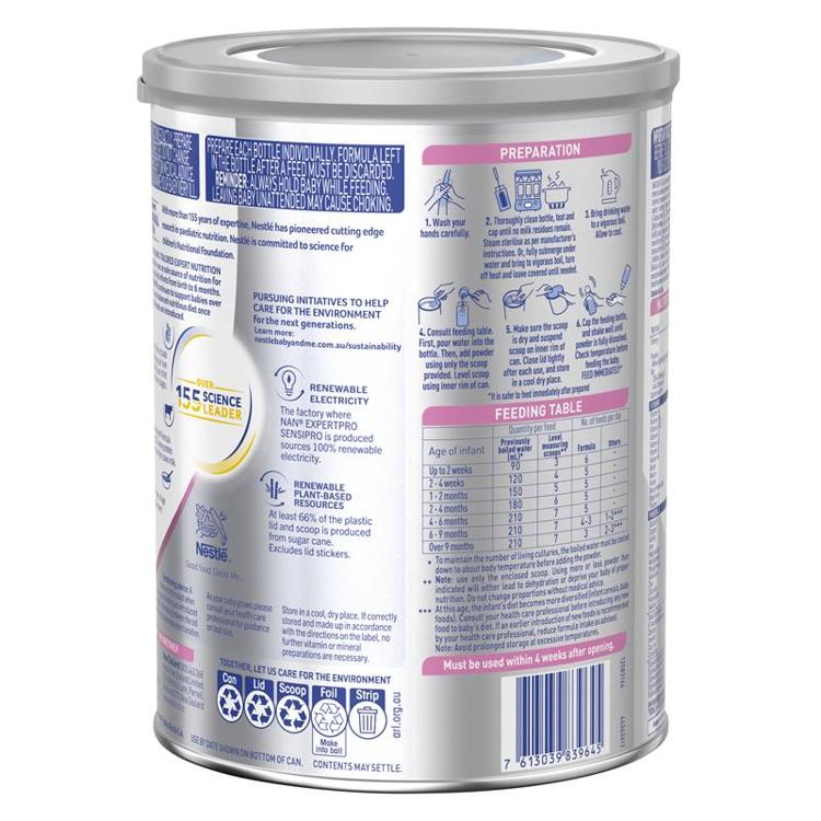 Buy Nestle NAN EXPERTpro SENSIpro Baby Infant Formula, From Birth to 12 ...