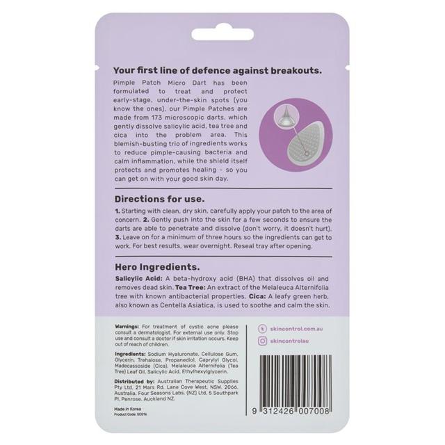 Buy Skin Control Micro Dart Pimple Patches 9 Pack online at Chemist ...