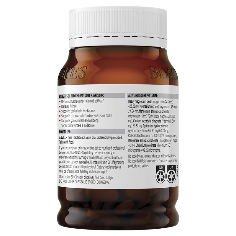 Buy Blackmores Super Magnesium Plus 200 Tablets online at Chemist Warehouse