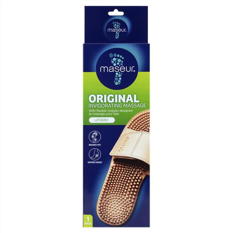 Buy Maseur Invigorating Massage Sandal Beige Size 7 online at Chemist ...