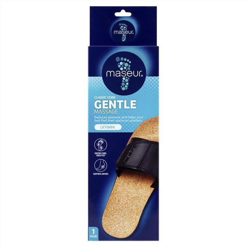 Buy Maseur Gentle Massage Sandal Black Size 8 Unisex online at Chemist ...
