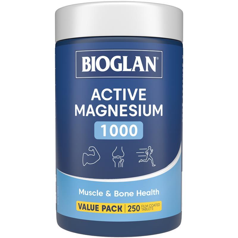 Buy Bioglan Active Magnesium 250 Tablets Exclusive Size online at ...