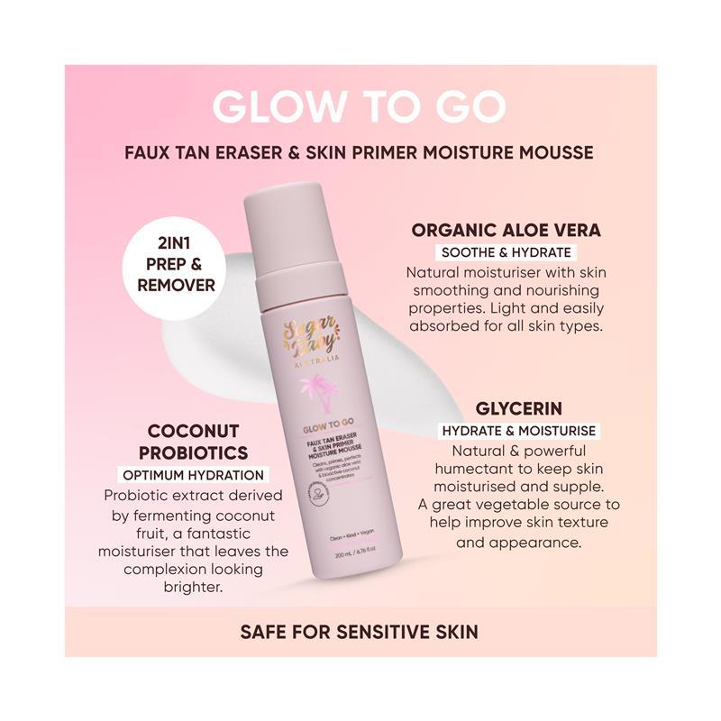 Buy SugarBaby Glow To Go Faux Tan Eraser & Skin Primer Mousse 200ml ...