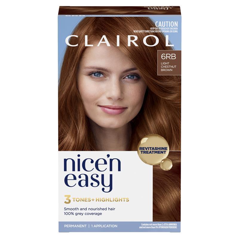 Buy Clairol Nice N Easy 6RB Light Chestnut Brown Permanent Hair Colour ...