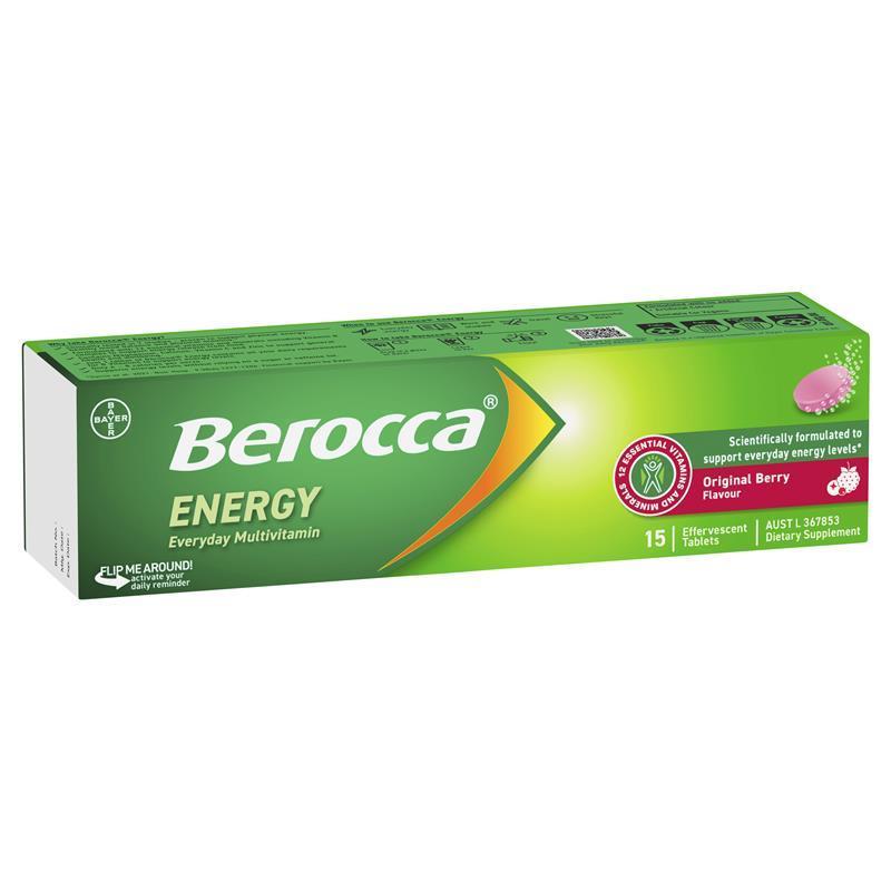 Buy Berocca Energy Original Berry 15 Effervescent Tablets online at ...