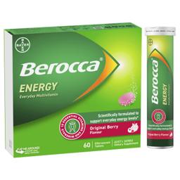 Buy Berocca Energy Original Berry 60 Effervescent Tablets Exclusive ...