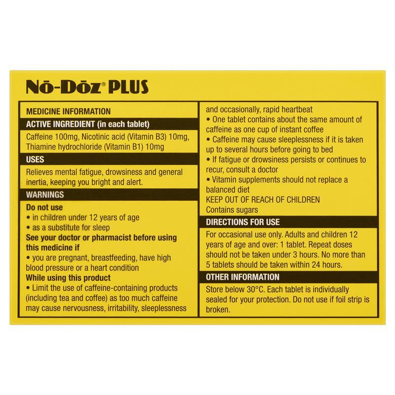 Buy No-Doz Plus 24 Tablets online at Chemist Warehouse