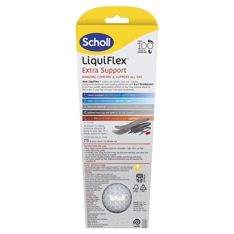 Buy Scholl LiquiFlex Extra Support Insole Small online at Chemist Warehouse