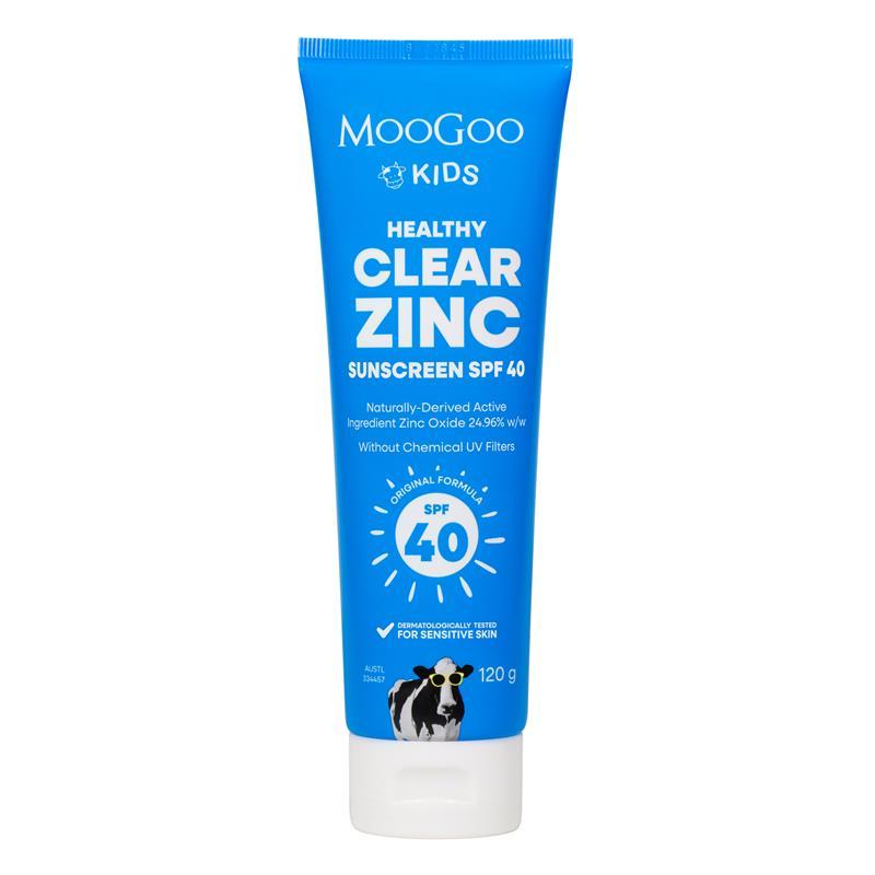 Buy MooGoo Baby And Child Clear Zinc Sunscreen SPF40 120g online at ...