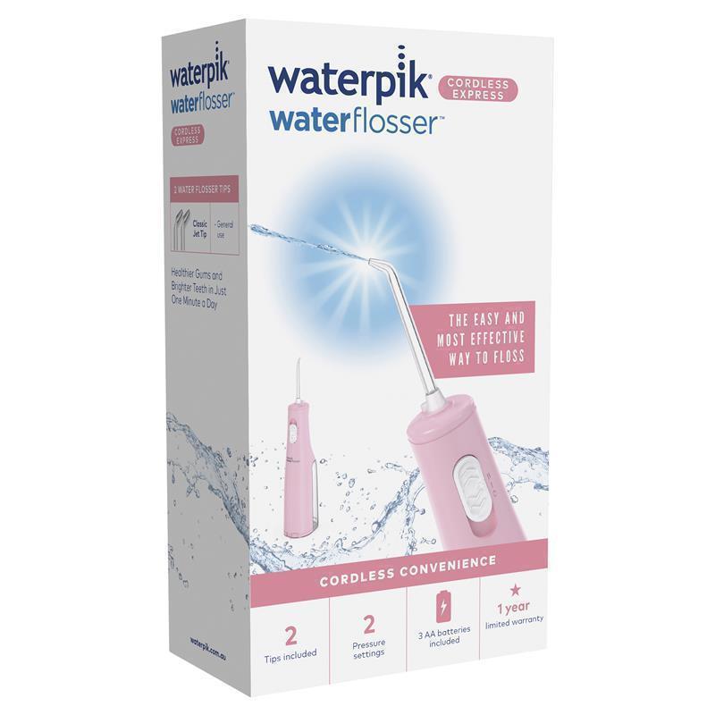 Buy Waterpik Cordless Express Water Flosser Pink online at Chemist ...