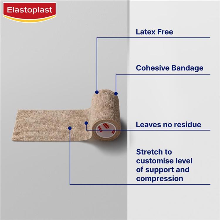 Buy Elastoplast Cohesive Compression Bandage Tan 7.5cm x 4.5m online at ...
