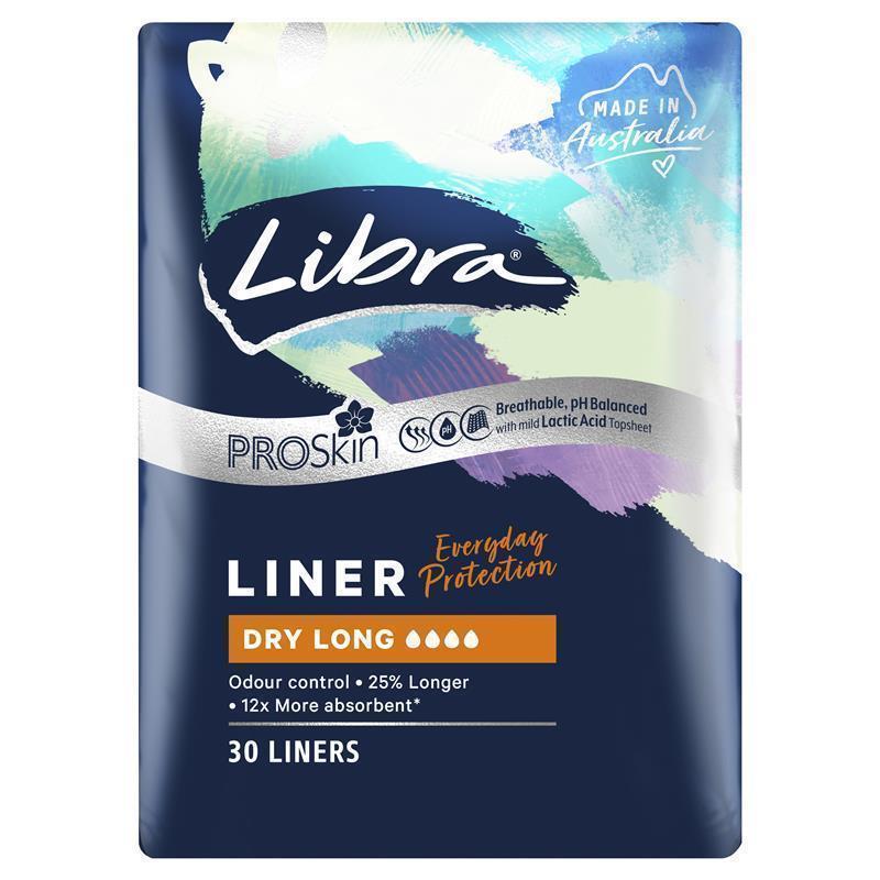 Buy Libra Liner Dry Long 30 Pack online at Chemist Warehouse