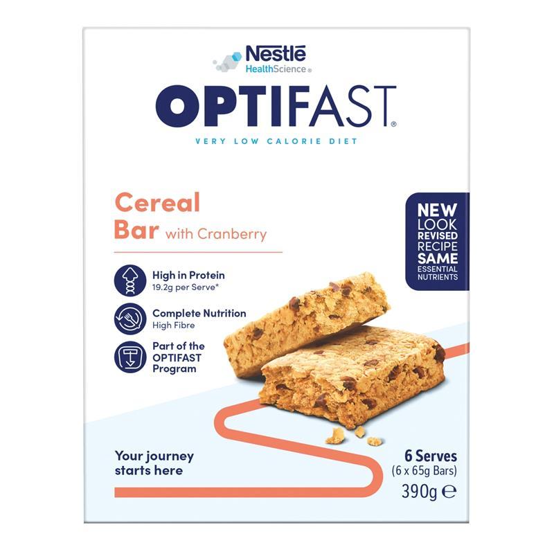 Buy Optifast VLCD Bars Cereal 6 X 65g online at Chemist Warehouse