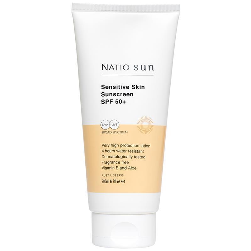 Buy Natio Sensitive Skin Sunscreen SPF 50+ 200ml online at Chemist ...