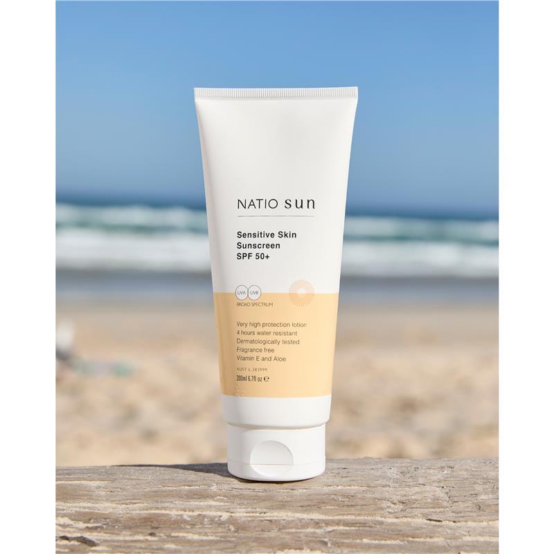 Buy Natio Sensitive Skin Sunscreen SPF 50+ 200ml online at Chemist ...