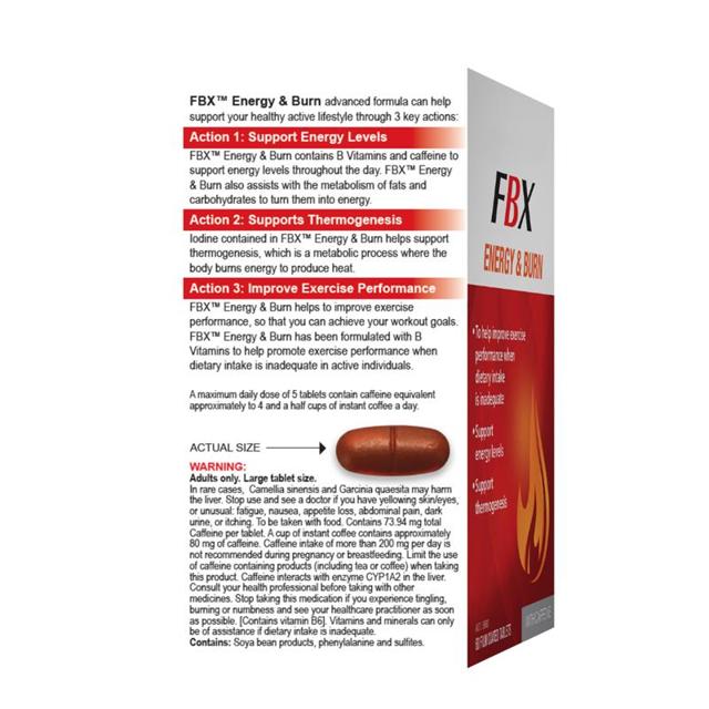 Buy FBX Energy & Burn 60 Tablets online at Chemist Warehouse