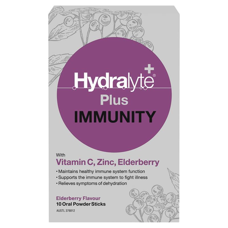 Buy Hydralyte Plus Immunity Powder 10 Sticks online at Chemist Warehouse