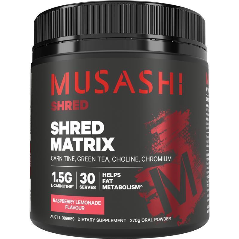 Buy Musashi Shred Matrix Powder Raspberry Lemonade 270g online at ...