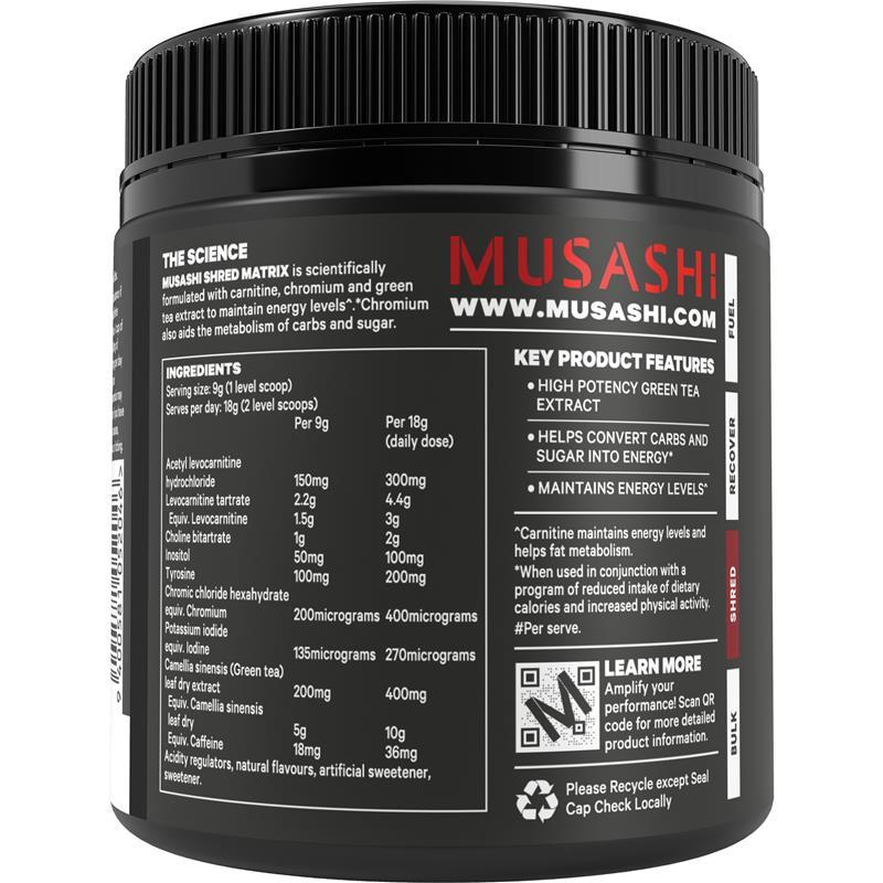 Buy Musashi Shred Matrix Powder Raspberry Lemonade 270g online at ...