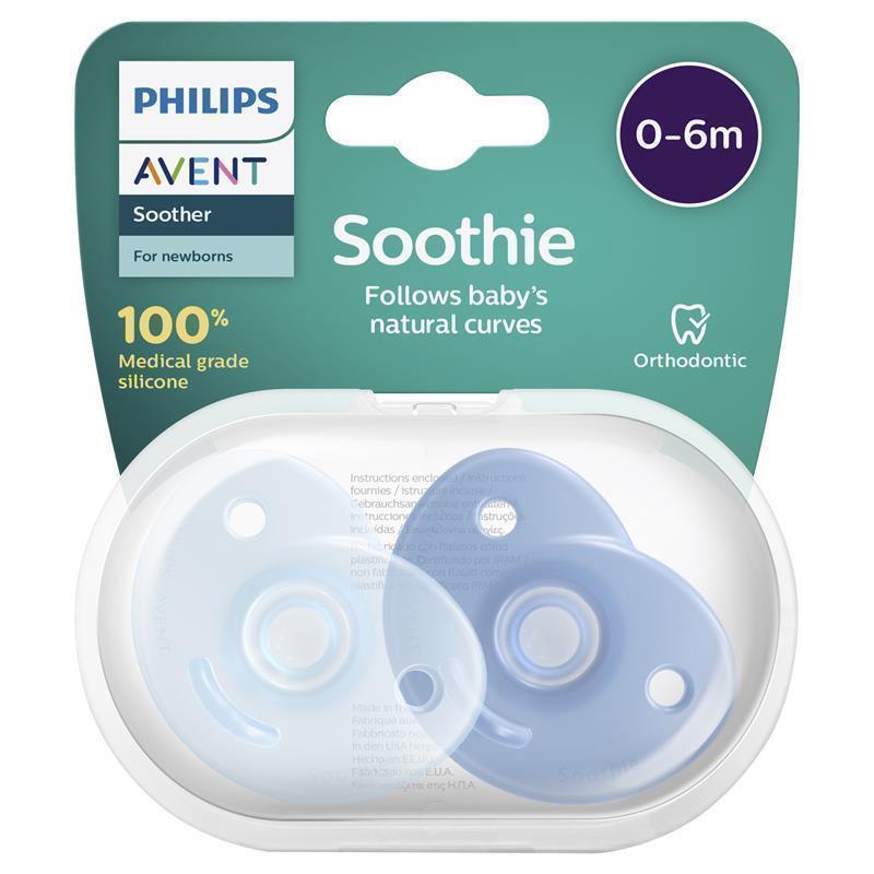 Buy Avent Soothie Blue 0-6 Months 2 Pack online at Chemist Warehouse