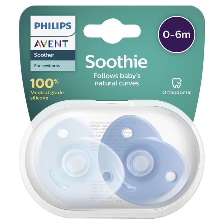 Buy Avent Soothie Blue 0-6 Months 2 Pack online at Chemist Warehouse