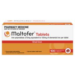 Buy Maltofer Oral Iron 100mg 100 Tablets online at Chemist Warehouse