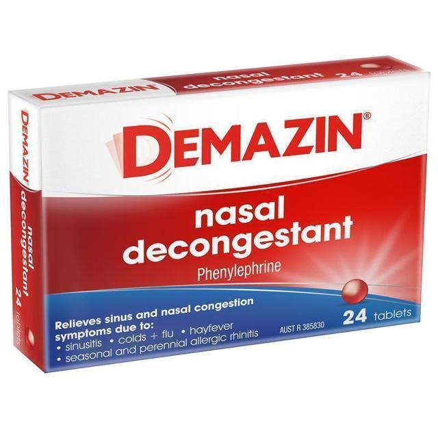 Buy Demazin Nasal Decongestant 24 Tablets online at Chemist Warehouse